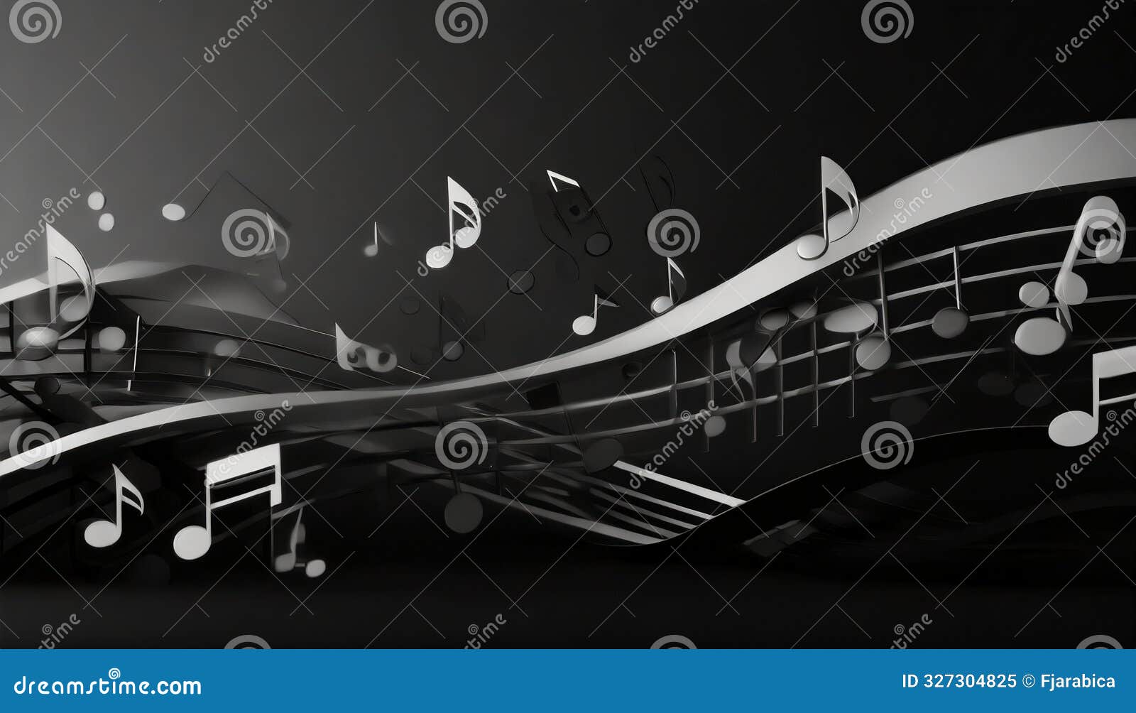 Black Music Background with Notes Stock Illustration - Illustration of ...