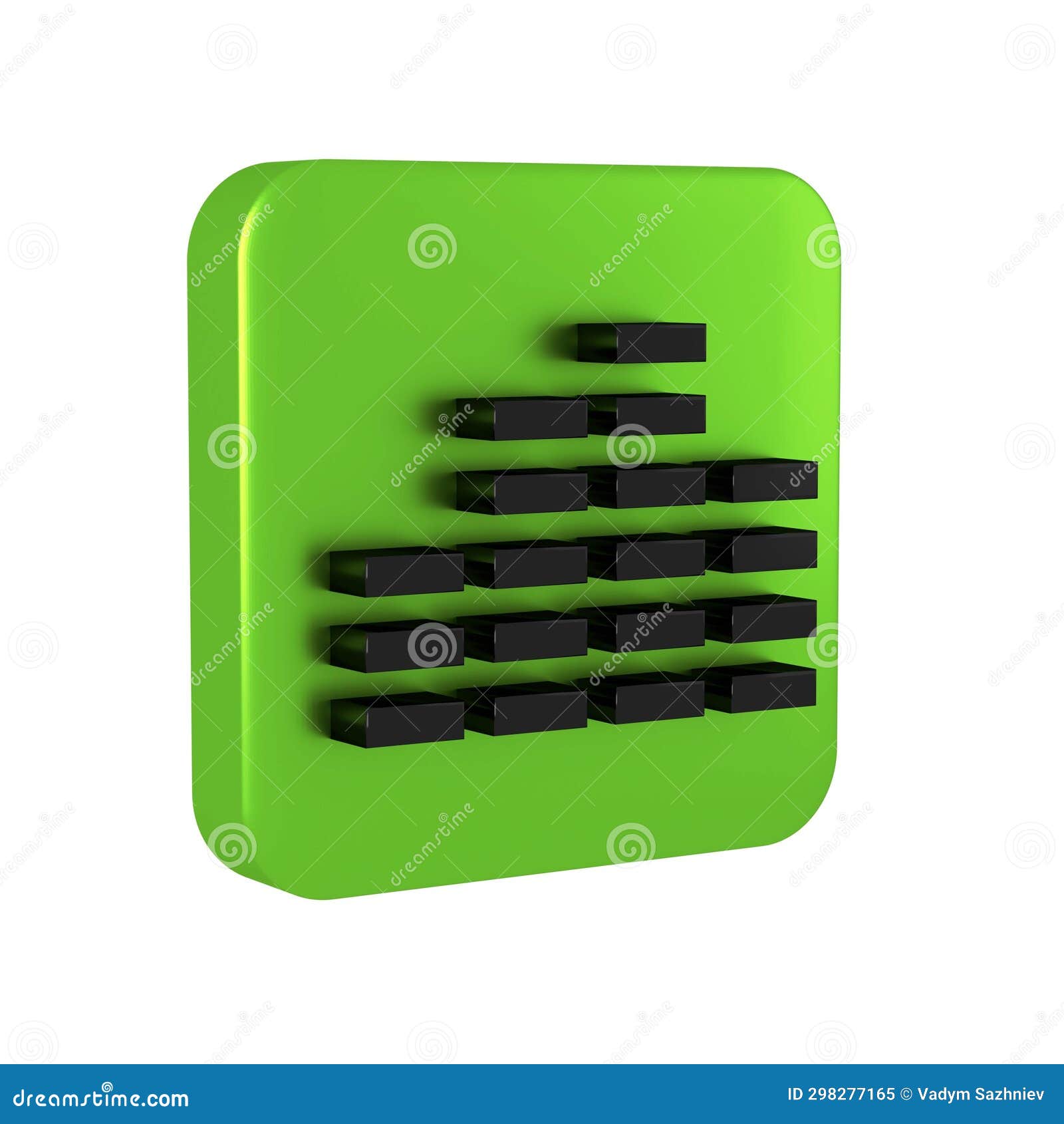 Black Music Equalizer Icon Isolated on Transparent Background. Sound ...