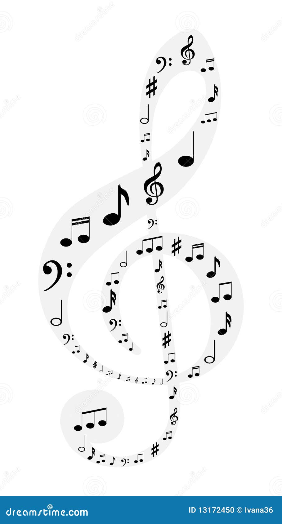 Black Music notes stock vector. Illustration of piano - 13172450