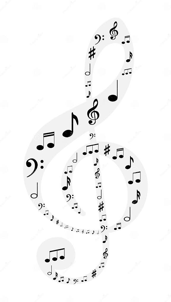 Black Music notes stock vector. Illustration of piano - 13172450