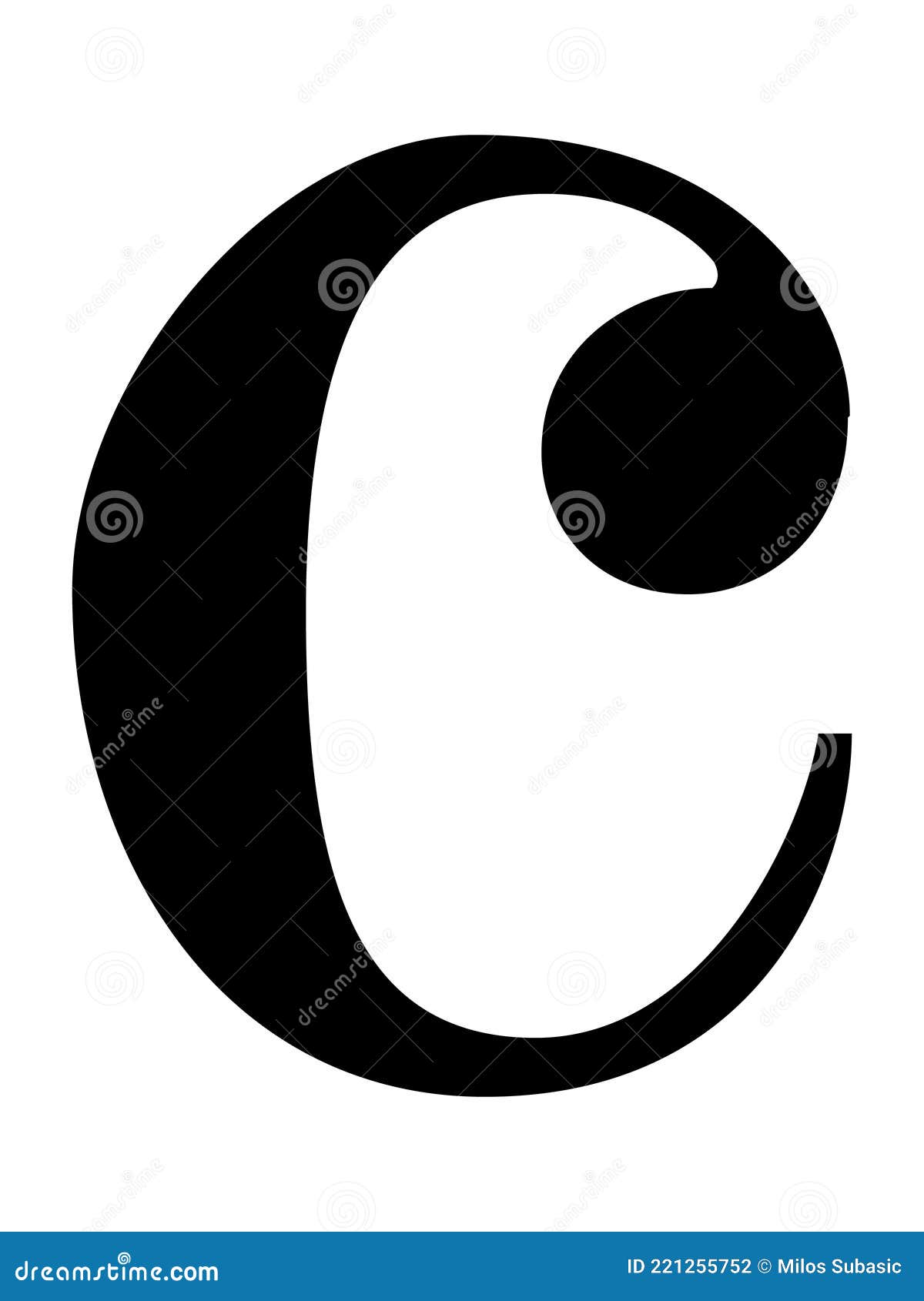 Black Music Symbol of Common Time Stock Vector - Illustration of ...