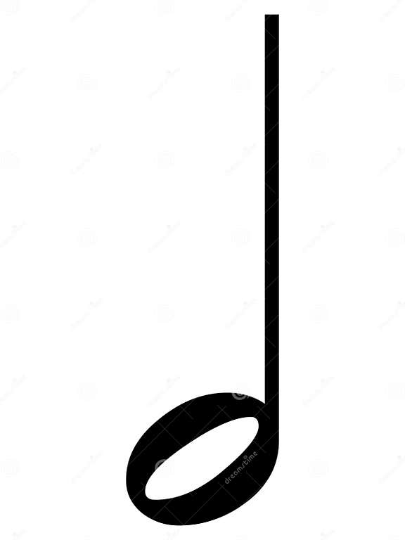 Black Music Symbol of Half Note Stock Vector - Illustration of ...
