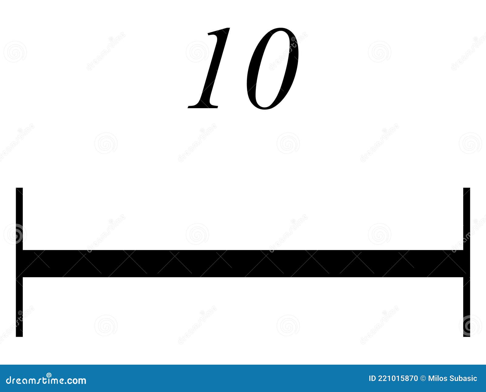 Black Music Symbol of Multi Measure Rest Stock Vector - Illustration of ...