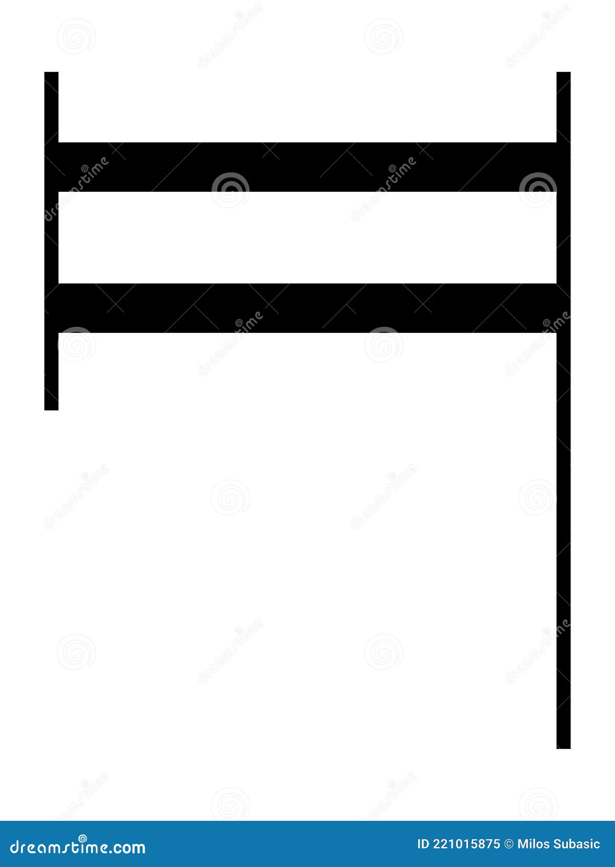 Black Music Symbol of Octuple Whole Note Stock Vector - Illustration of ...