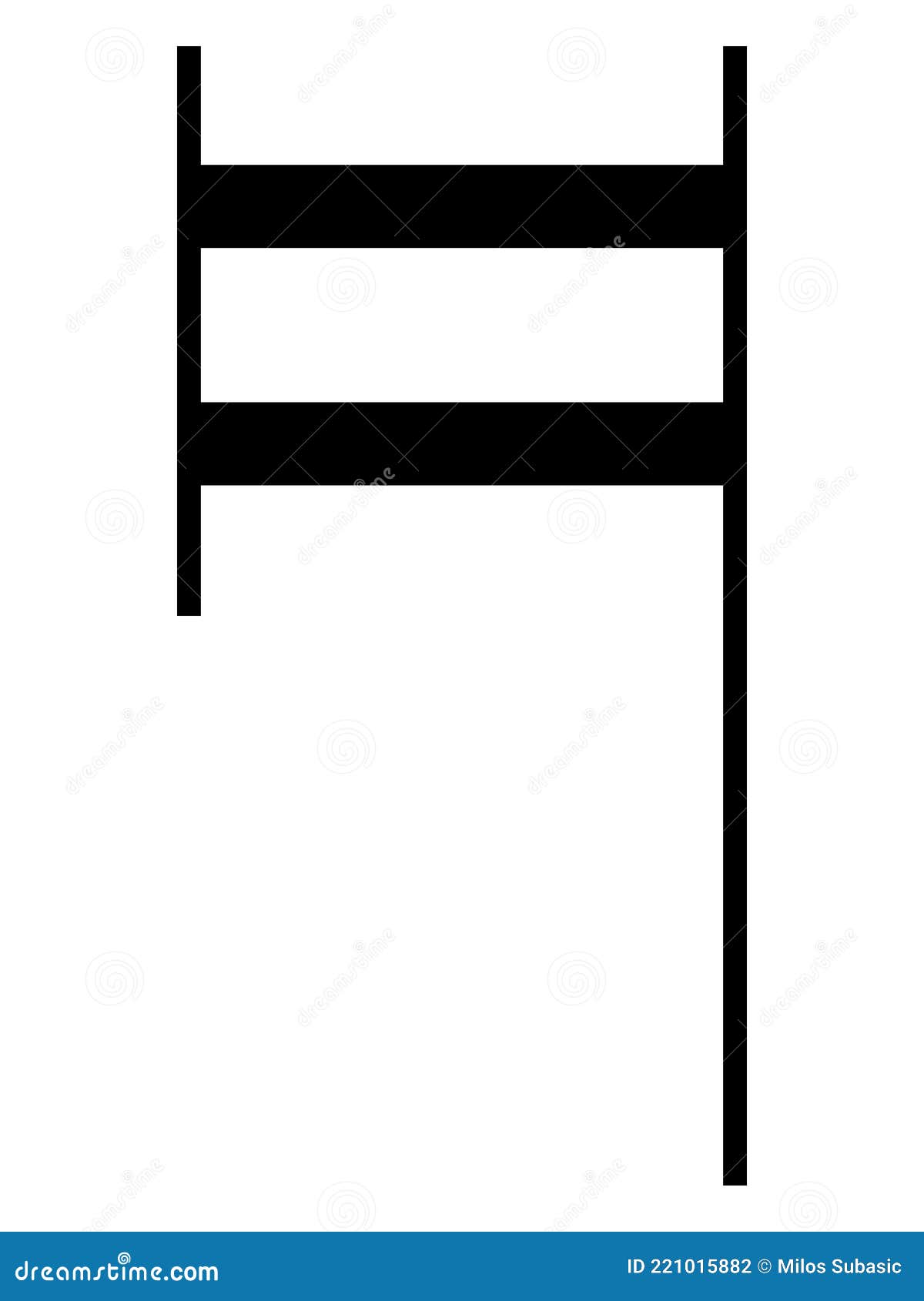 Black Music Symbol of Quadruple Whole Note Stock Vector - Illustration ...