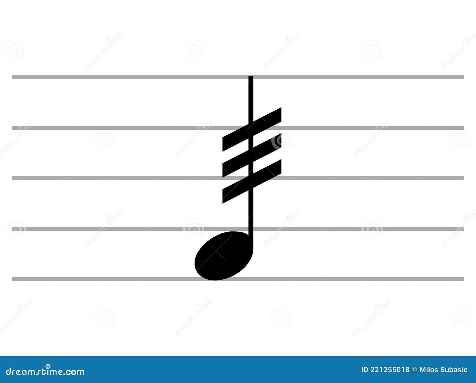 Black Music Symbol of Tremolo Stock Vector - Illustration of musical ...