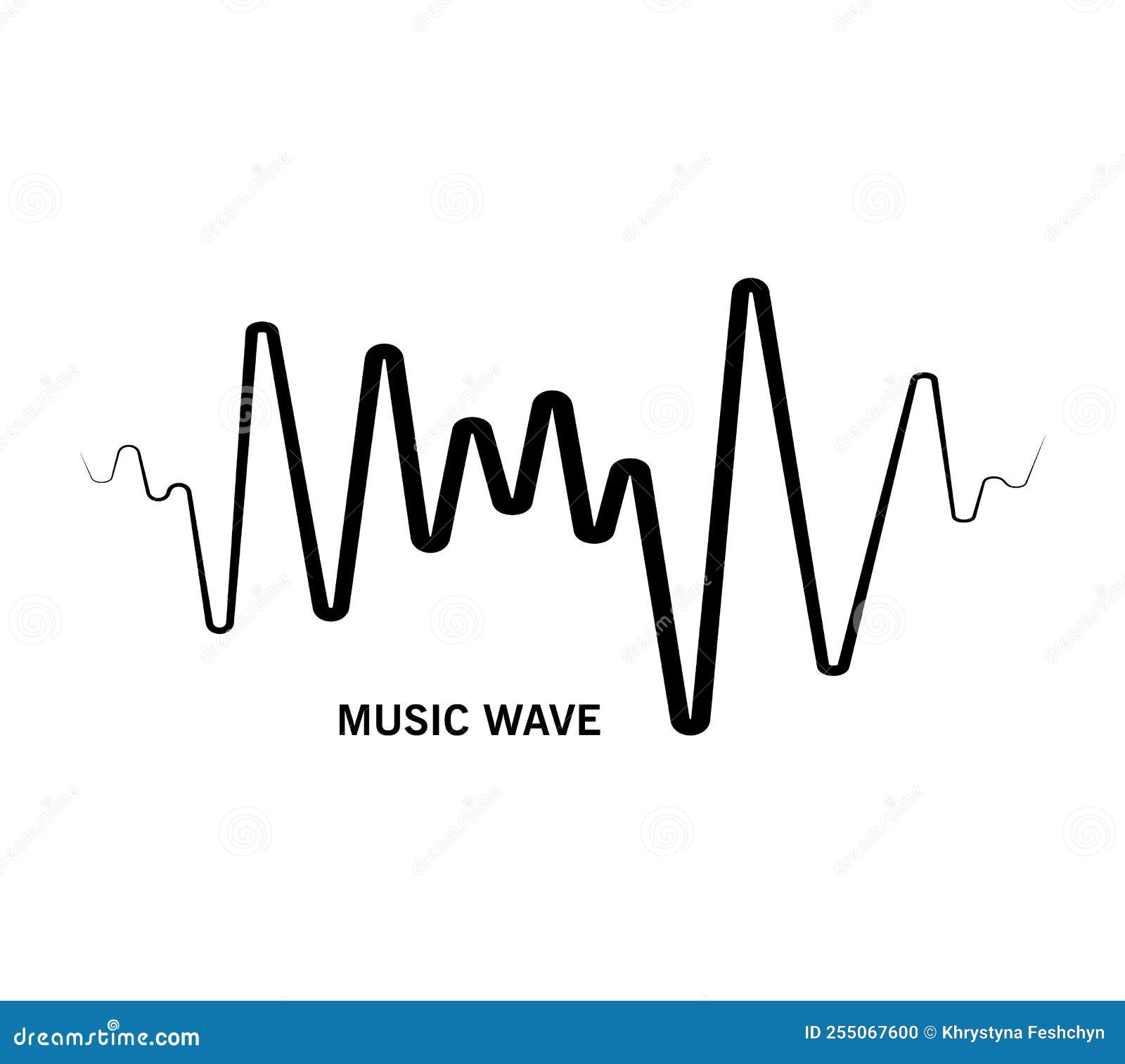 Black Music Wave Symbol. Vector Equalizer Element Stock Vector ...