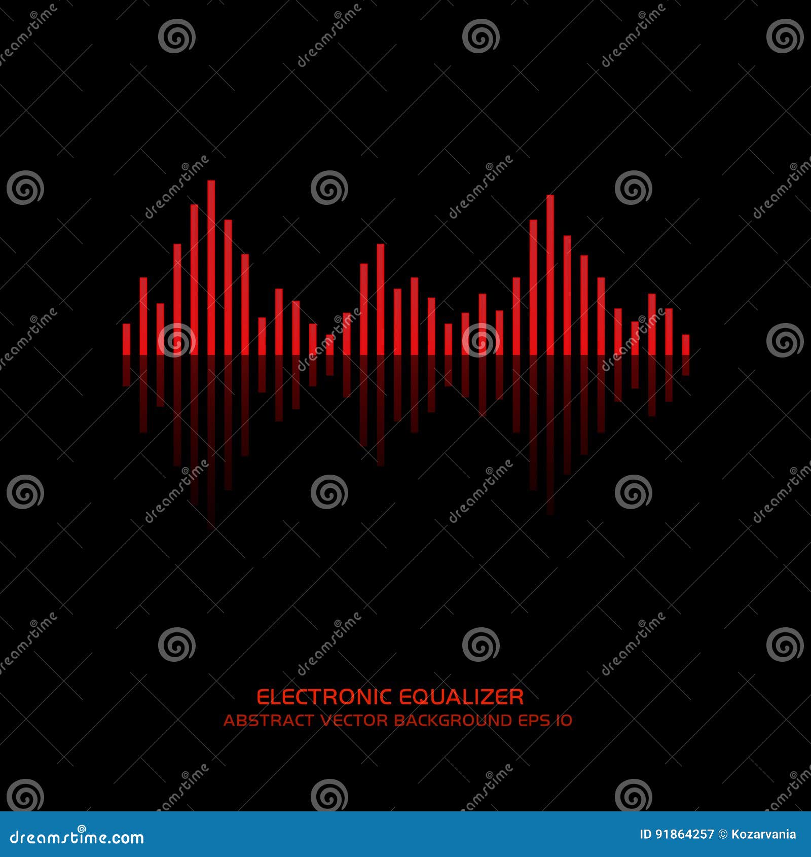 Musical Equalizer. Sound Wave. Radio Frequence. Vector Illustration ...