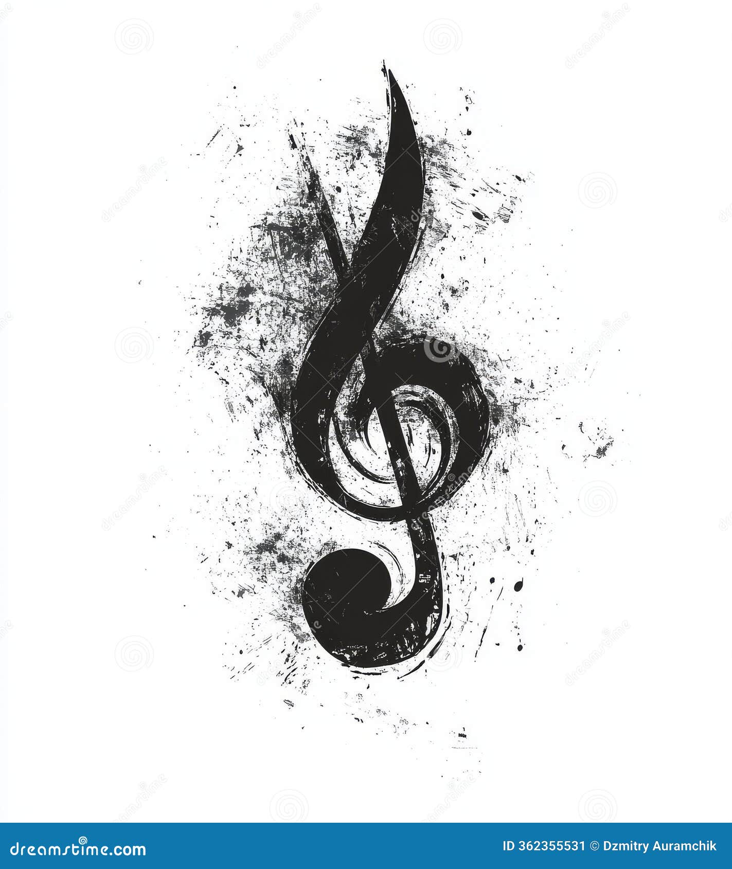 Black Musical Note Stock Brush Stroke Texture with a Transparent ...