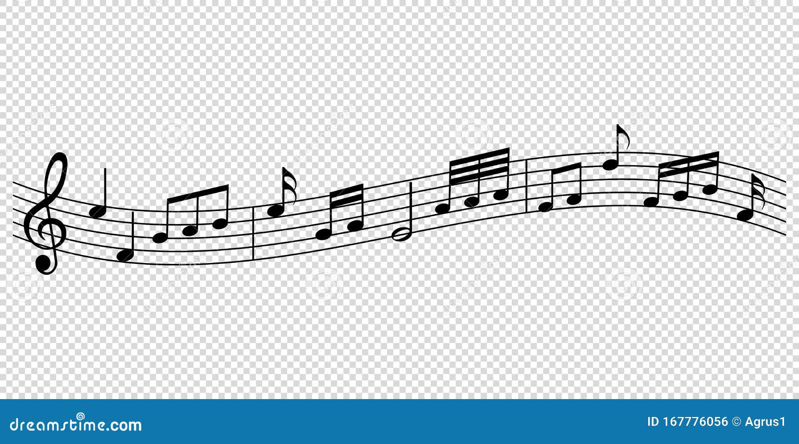Musical Background With Notes. Flying Music Notes. Song Notation In ...