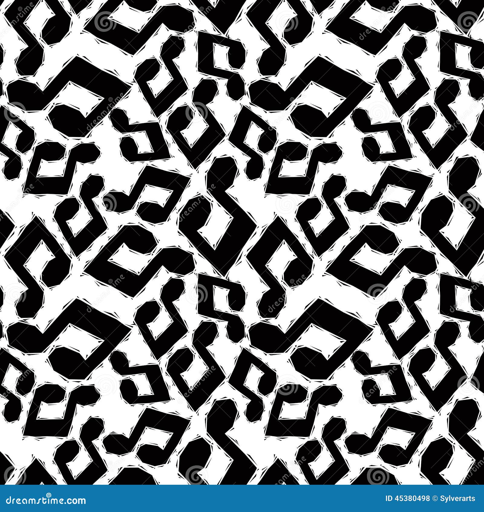 Black Musical Notes Seamless Pattern, Black and White Stock Vector ...