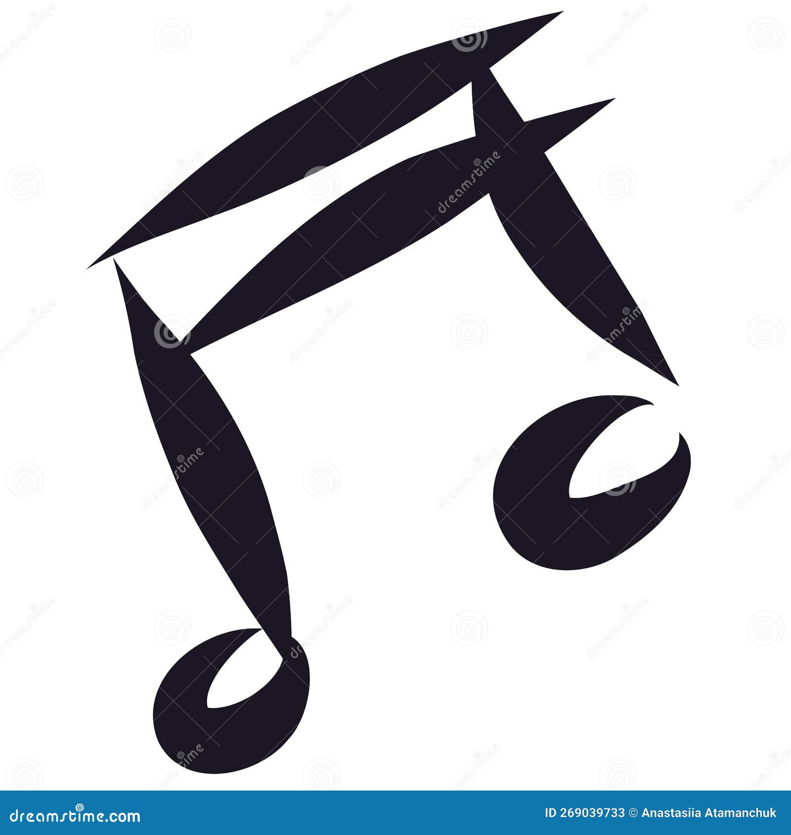Black Musical Notes. Vector Illustration of Musical Notes EPS10 Stock ...