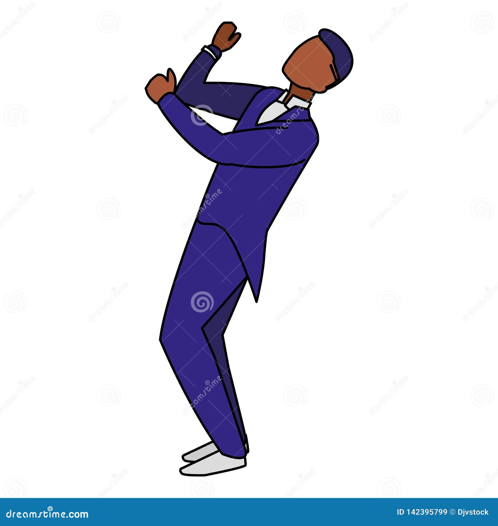 Black Musician Jazz Character Stock Vector - Illustration of black ...