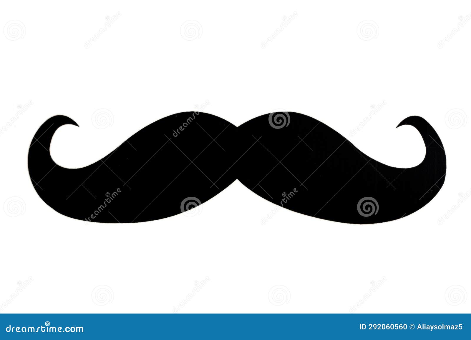 Black Mustache Figure on Isolated White Background Editorial Image ...