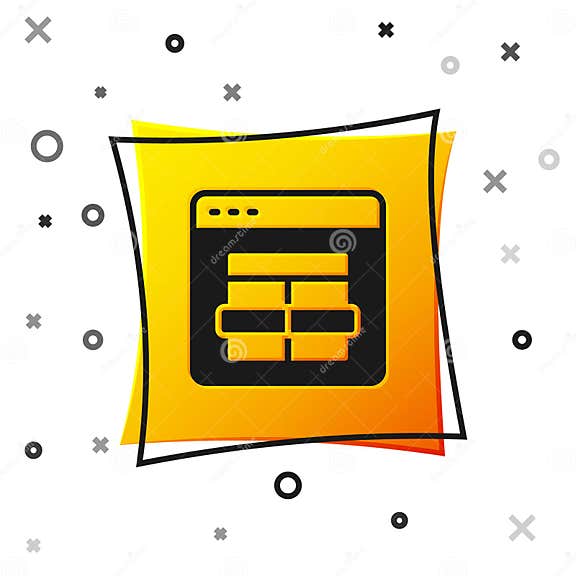 Black MySQL Code Icon Isolated on White Background. HTML Code Symbol ...