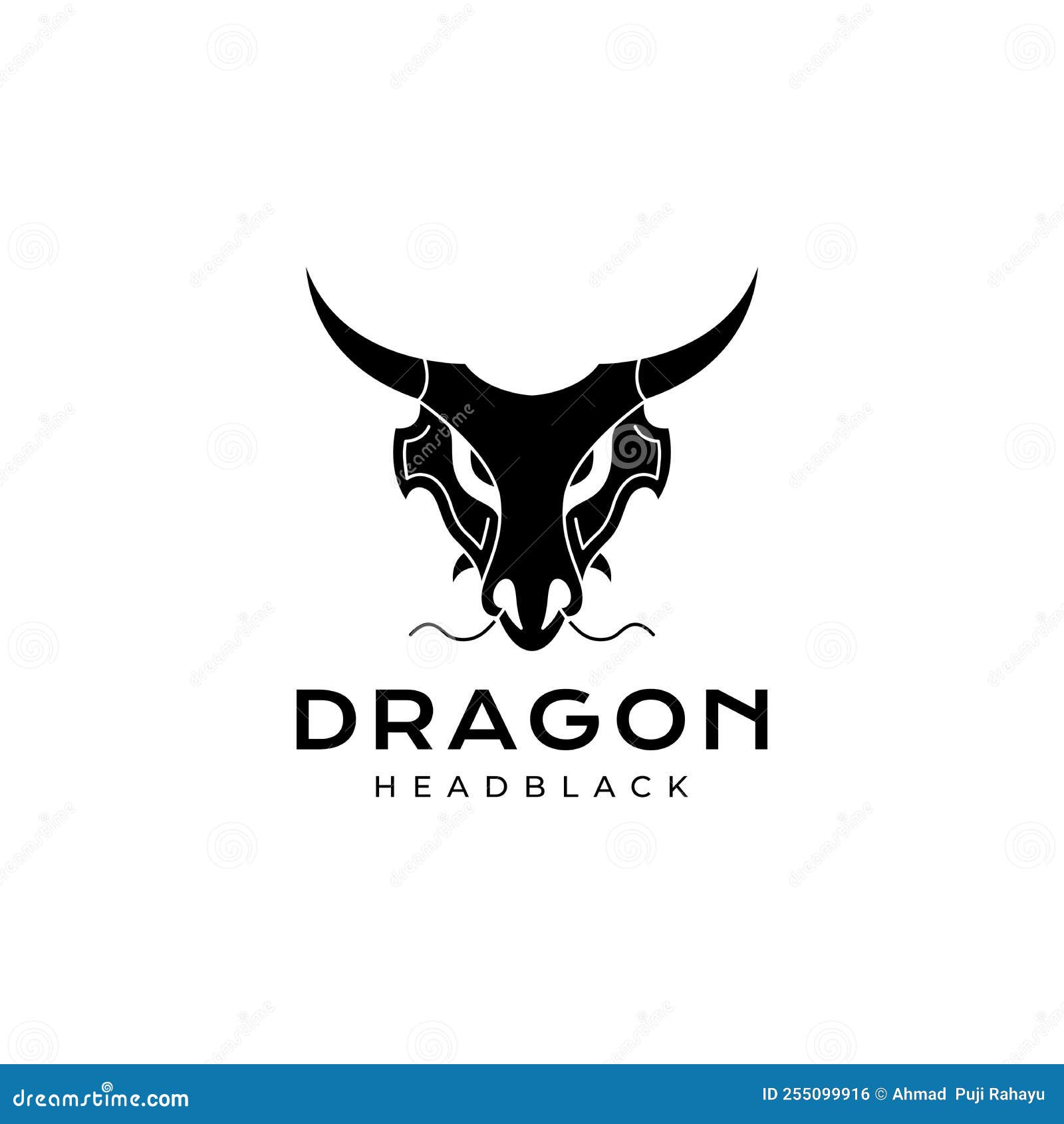 Dragon Horn Mascot Esport Logo Design Illustrations Vector Template ...