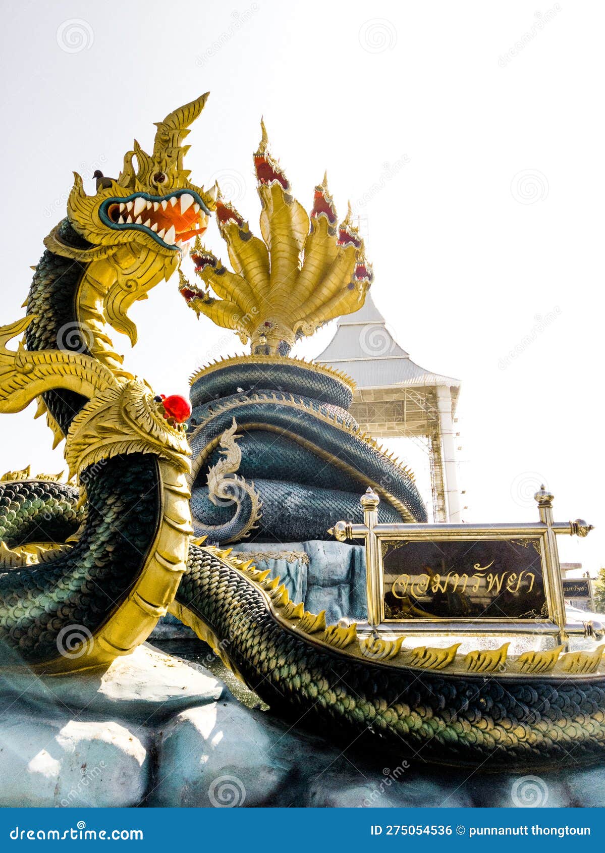Black Naga Thai in Wat Thailand Stock Photo - Image of thailand, thai ...