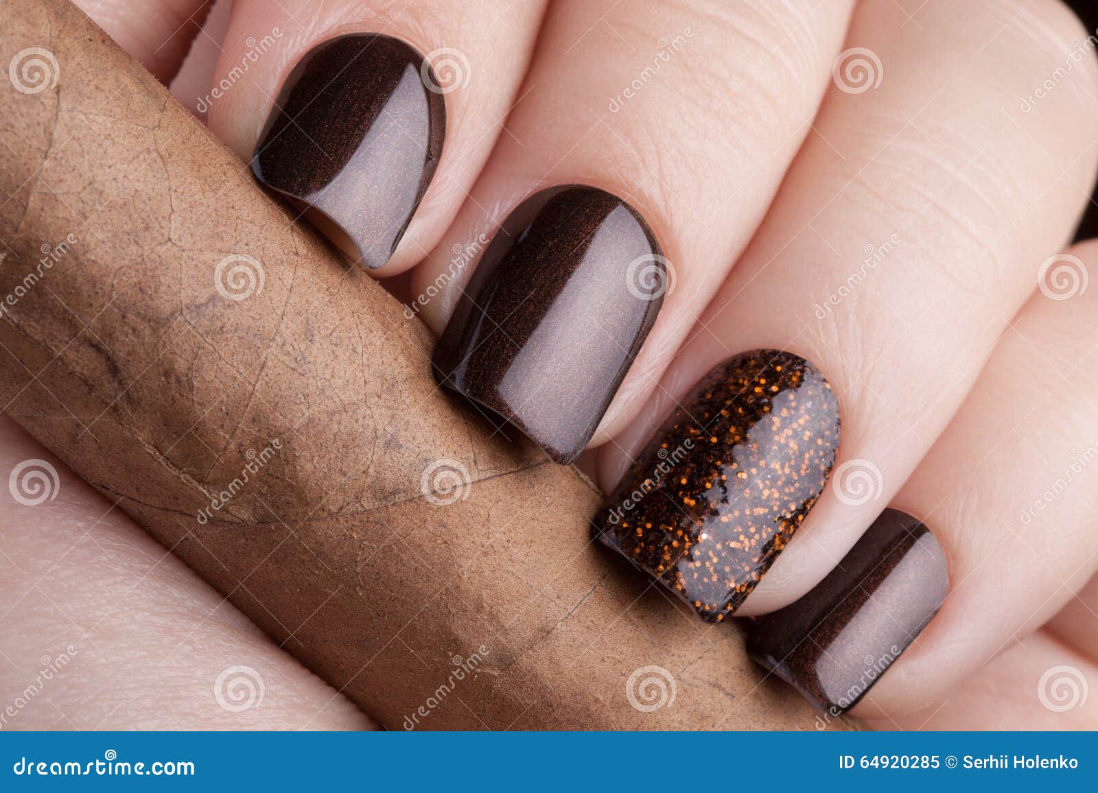 Black nails . stock image. Image of cover, hand, hands - 64920285