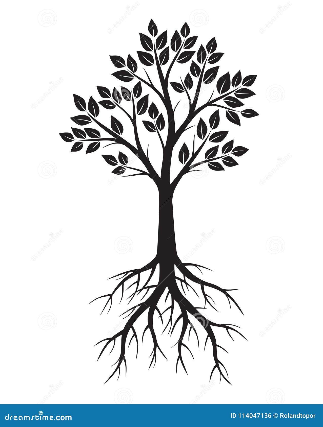 Simple Tree Silhouette Roots
