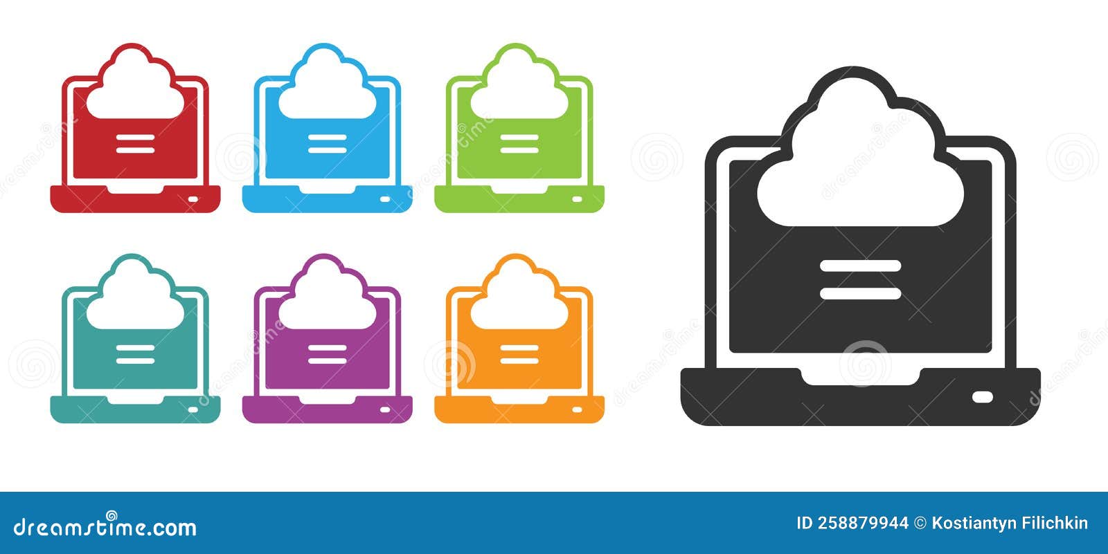 Black Network Cloud Connection Icon Isolated on White Background. Social Technology. Cloud ...