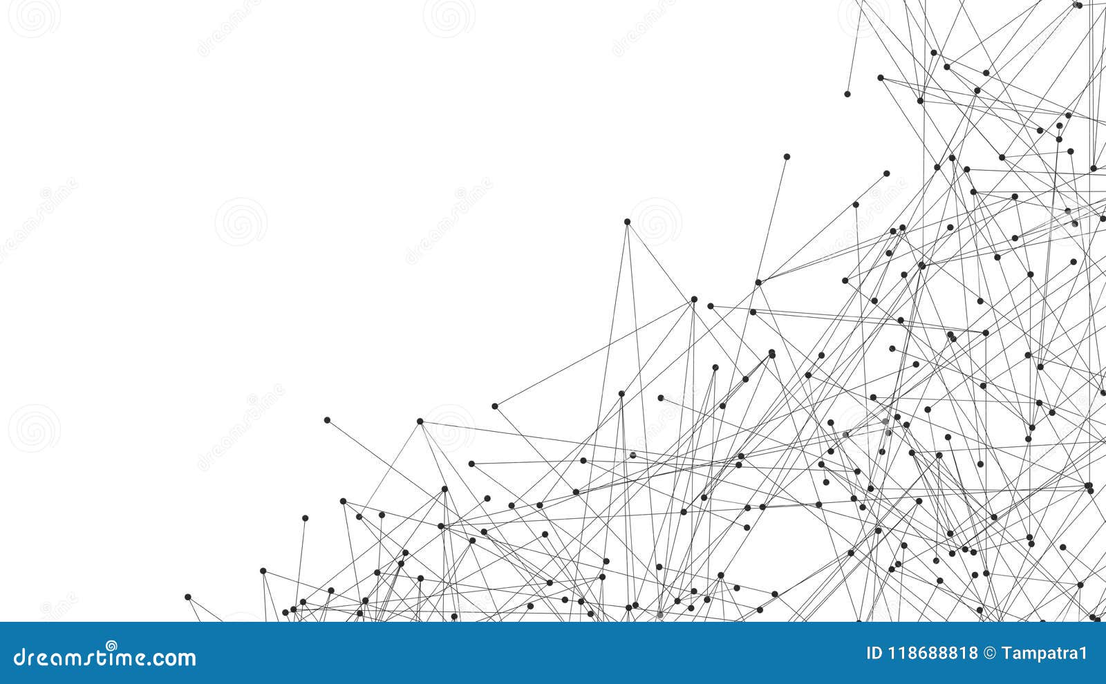 Black Network Connection Lines on White Background Stock Illustration ...