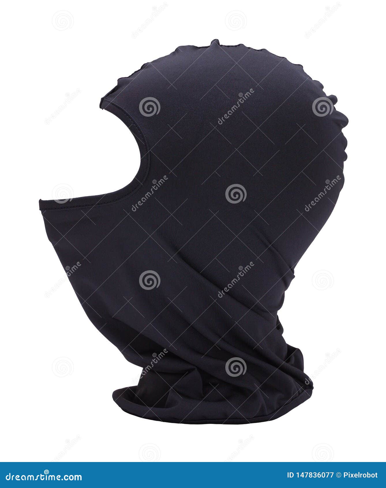 Black Ninja Mask Side View stock image. Image of isolated - 147836077