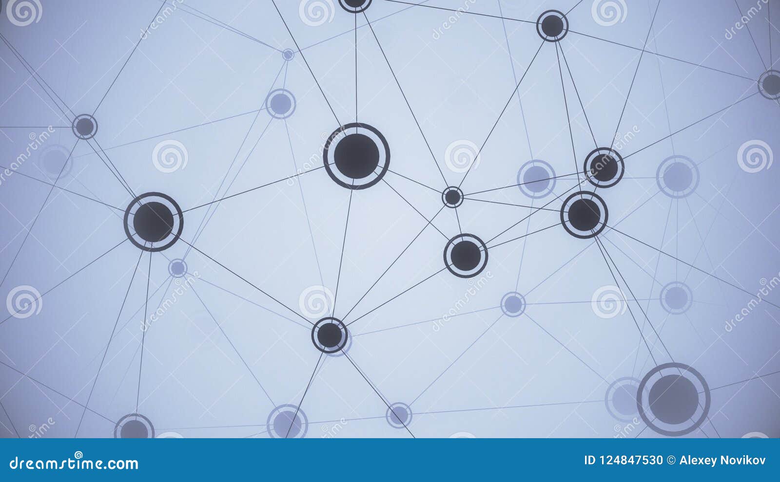 Elements and Links of Network. Conceptual Illustration Stock ...