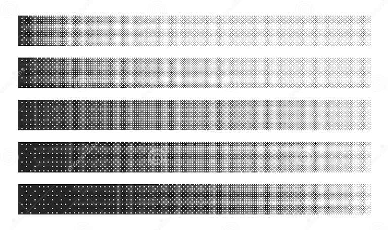 Black Noise Bitmap Dither Linear Gradients with Various Density Isolate ...