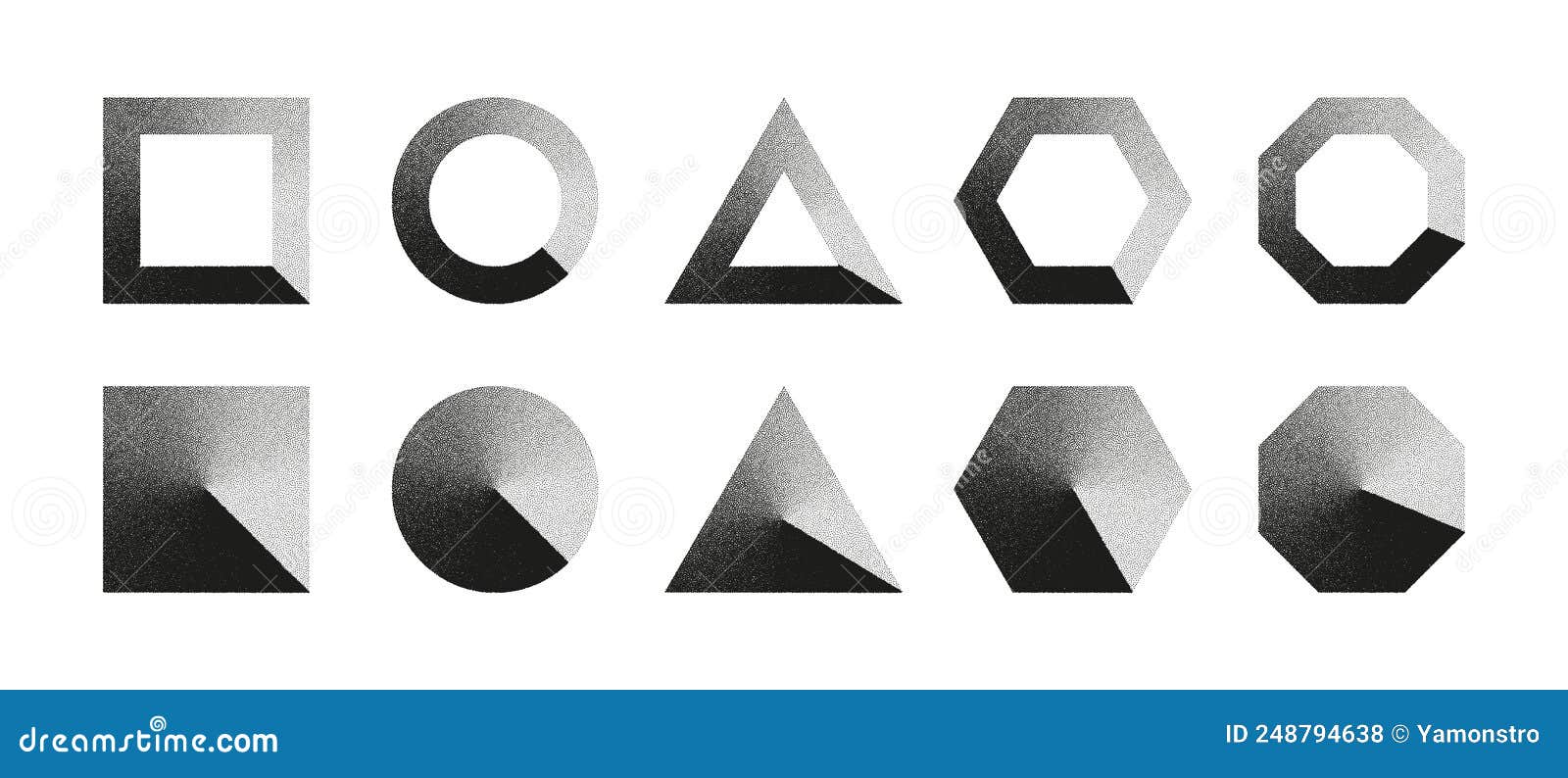 Set Of Hexagon And Octagon Simple Graphs. Collection Of Radar Or Spider ...