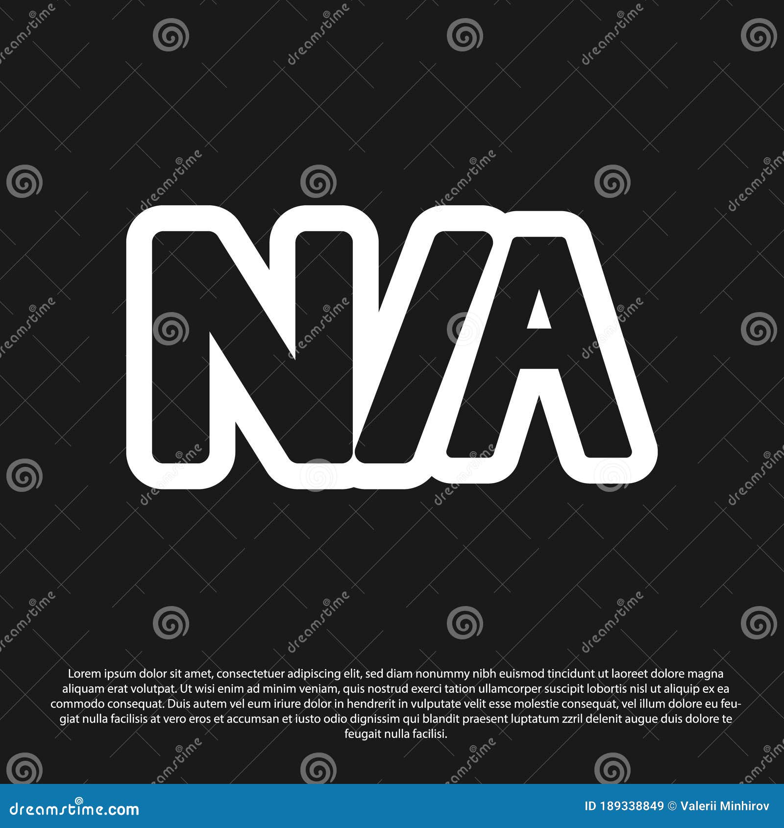 Black Not Applicable Icon Isolated on Black Background. Vector ...