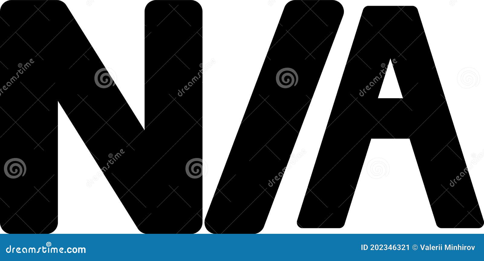 Black Not Applicable Icon Isolated on White Background. Vector ...
