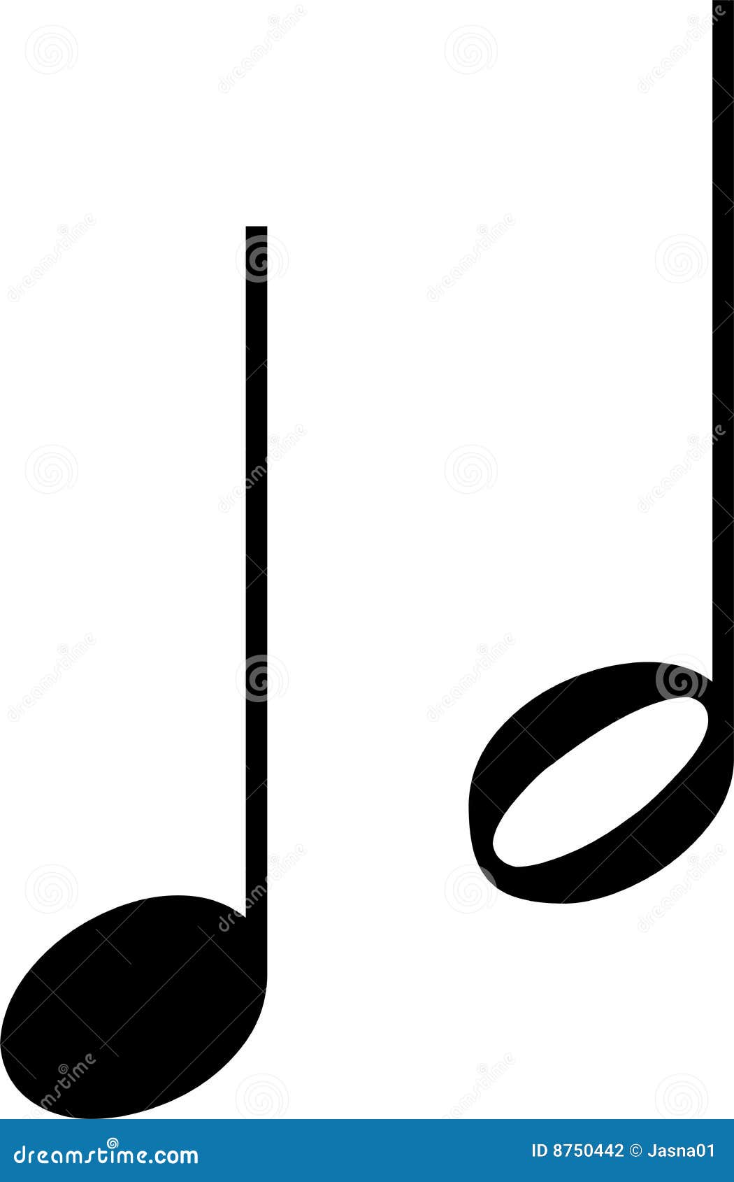 Black note stock illustration. Illustration of instrument - 8750442