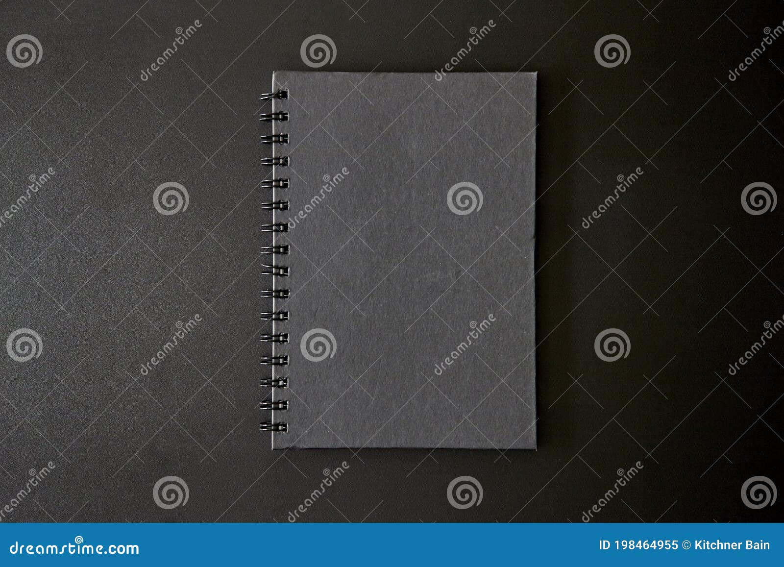 Black Note Book stock image. Image of clean, background - 198464955