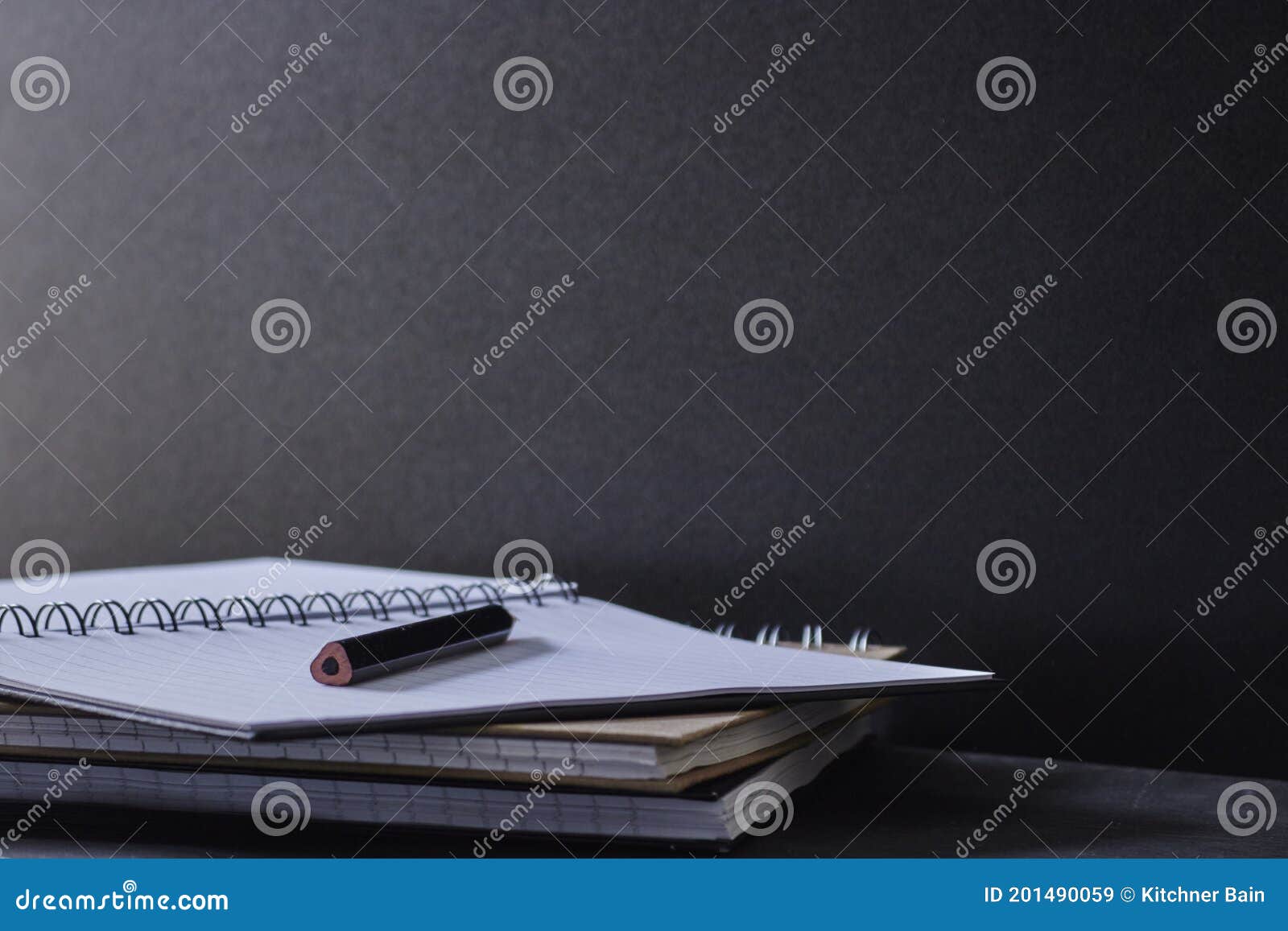 Black Note Book stock image. Image of book, letter, text - 201490059