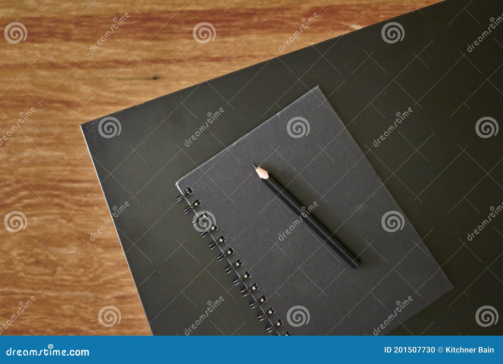 Black Note Book stock photo. Image of brochure, background - 201507730