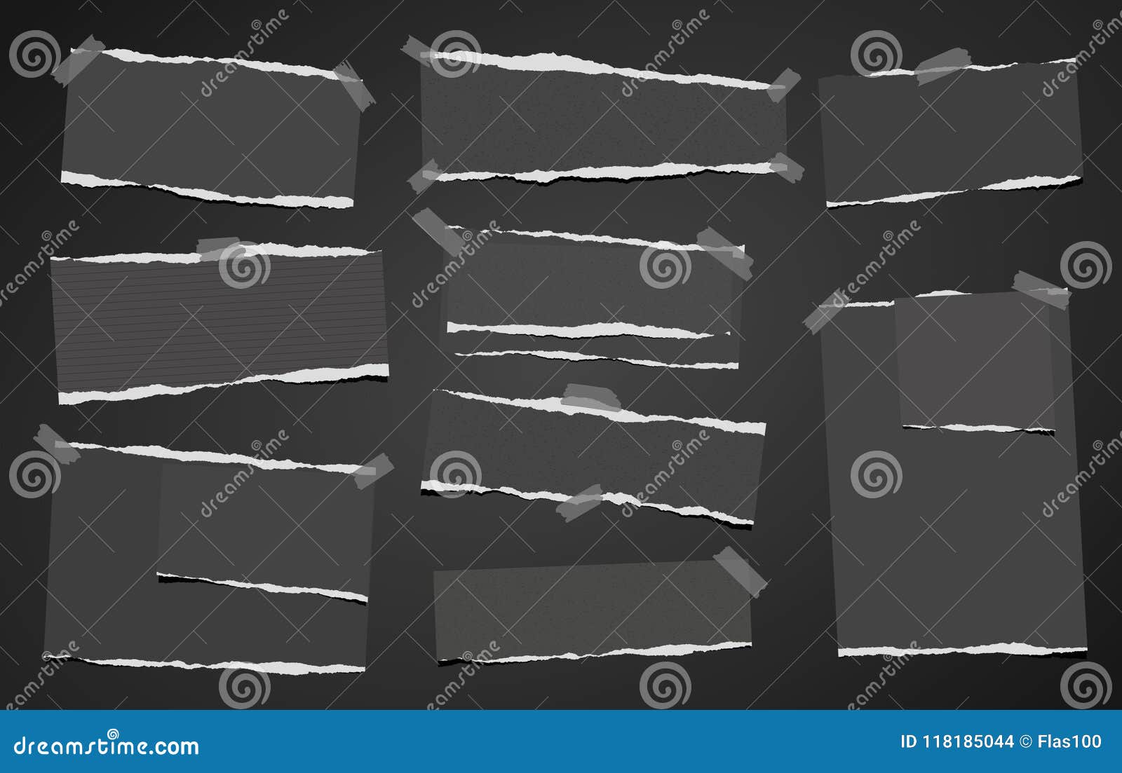 Black Note, Notebook Paper Pieces with Torn Edge Stuck on Dark Gray ... Black Note, Notebook Paper Pieces with Torn Edge Stuck on Dark Gray ...