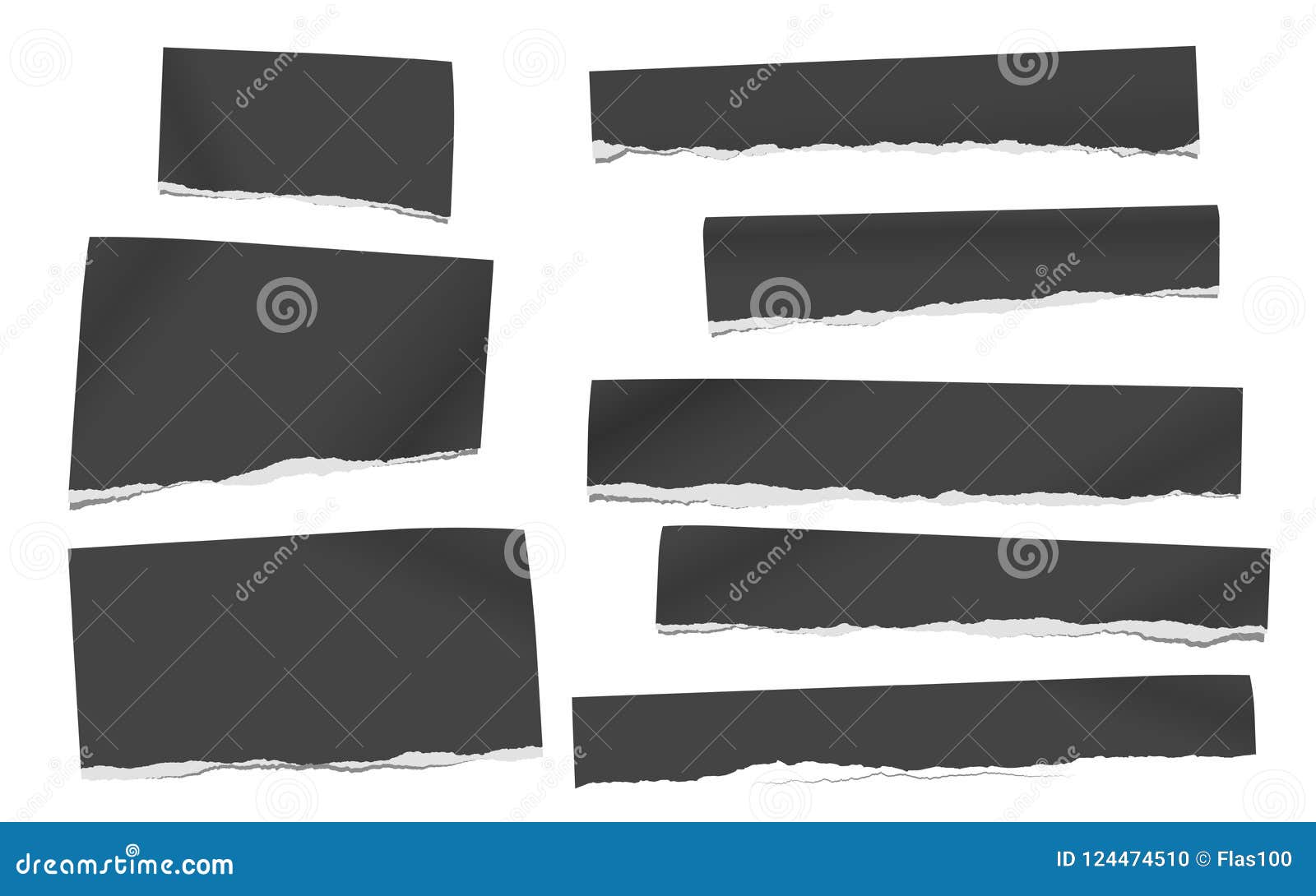 Black Note, Notebook Paper Pieces with Torn Edges Stuck on White ... Black Note, Notebook Paper Pieces with Torn Edges Stuck on White ...