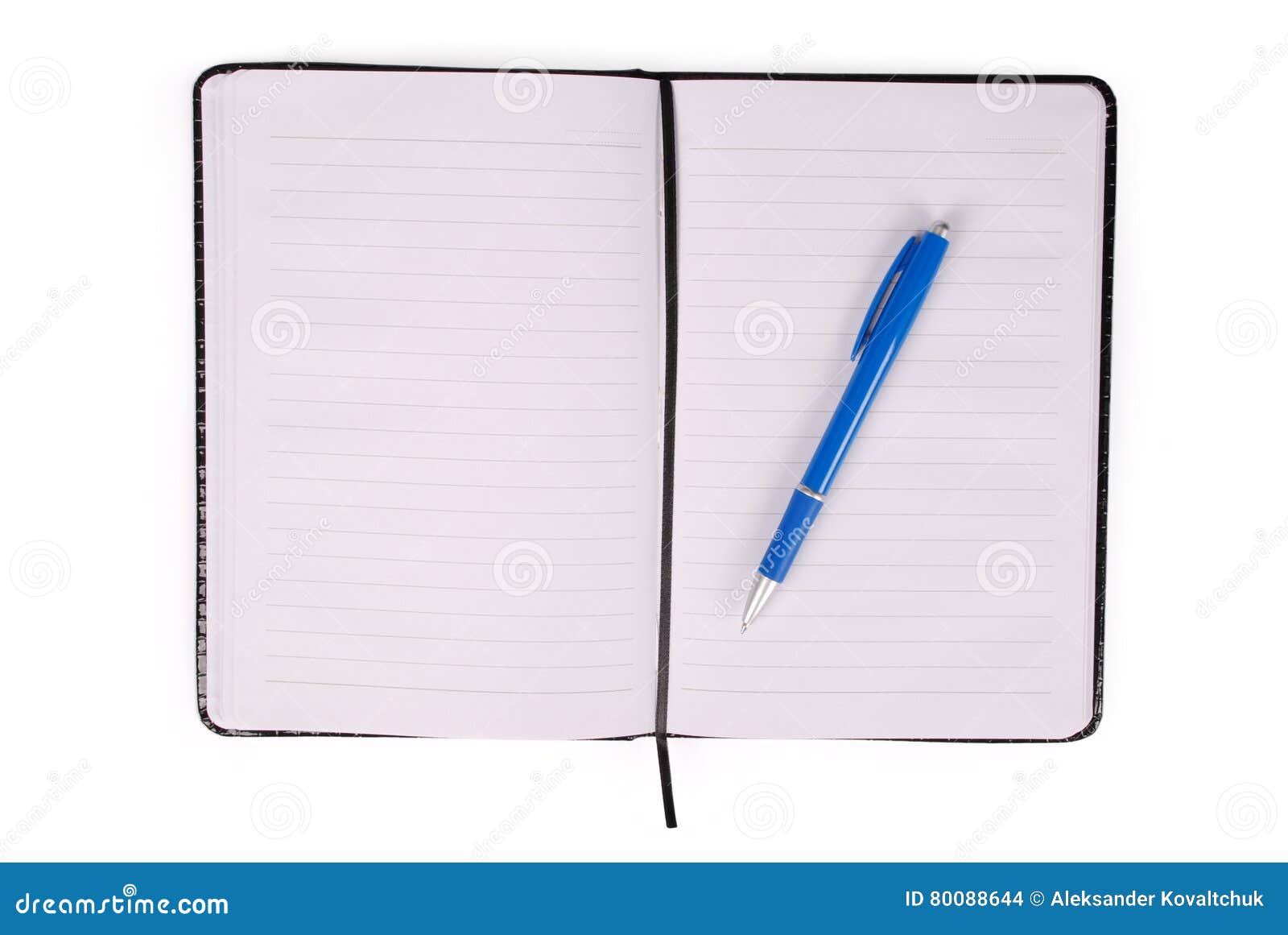 Black Notebook and Blue Handle Stock Photo - Image of close, business ...
