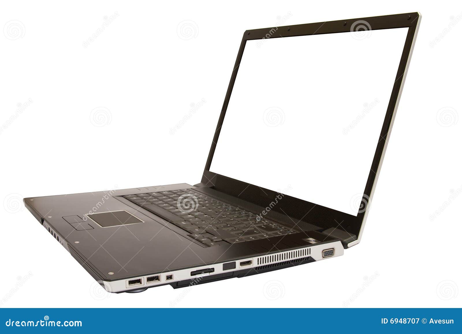Black notebook computer stock image. Image of isolated - 6948707
