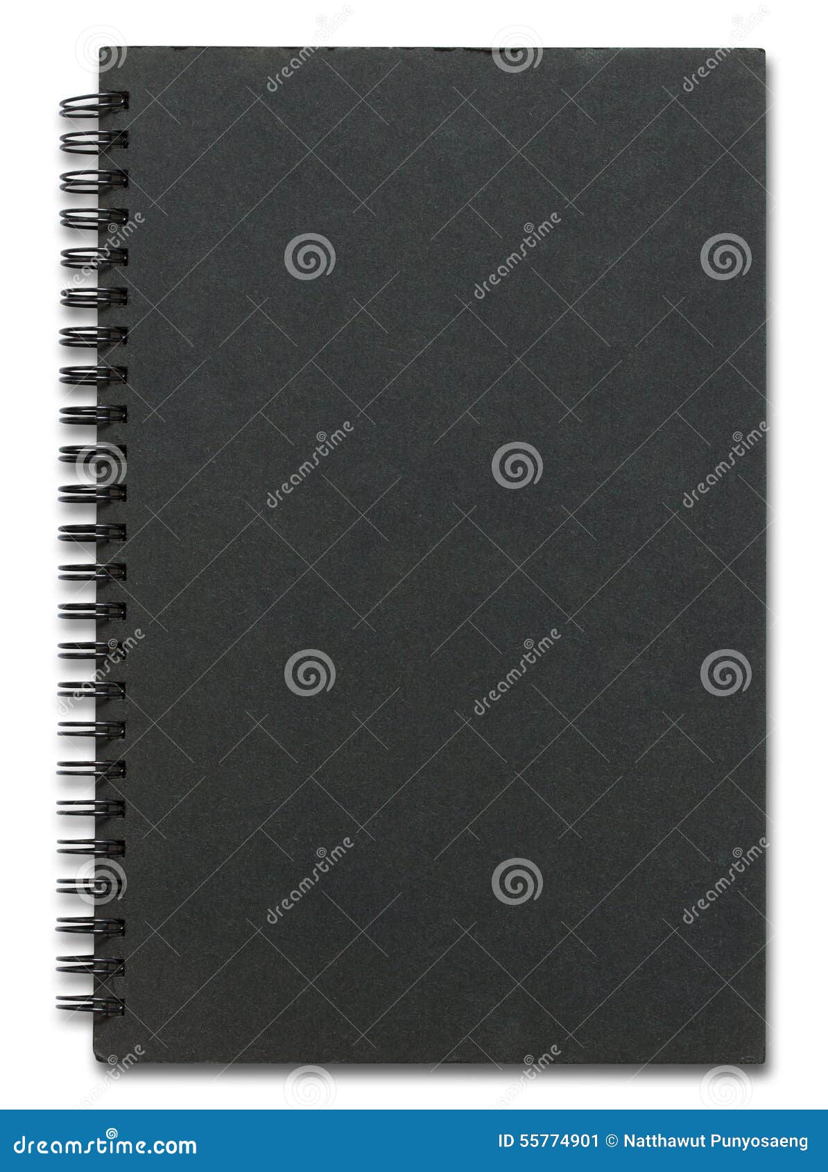 Black Notebook Cover Isolated on White Stock Image - Image of business ...