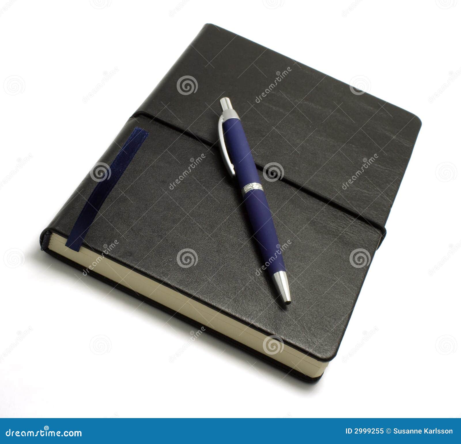 Black notebook with pen stock image. Image of writing - 2999255