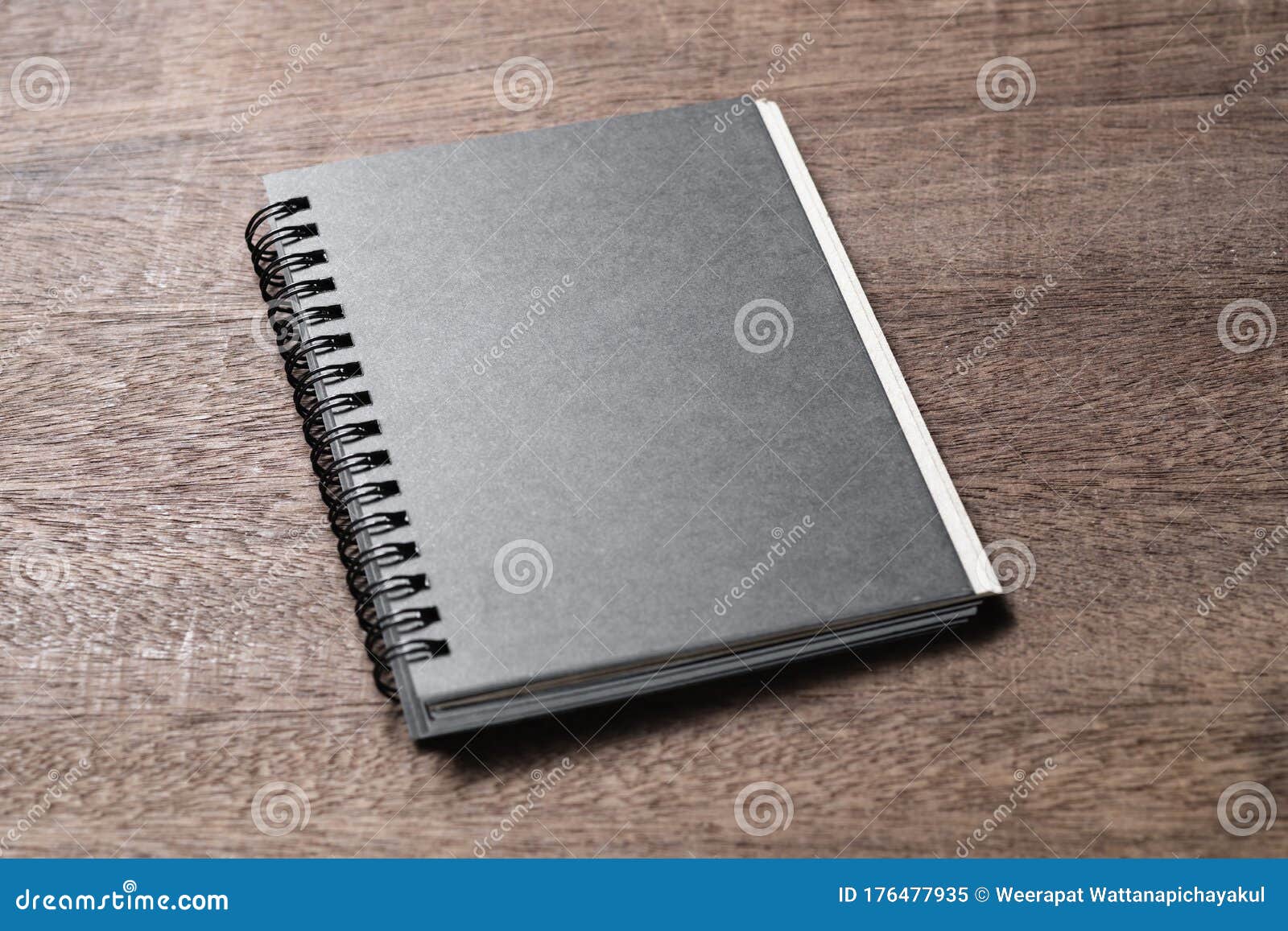 Opened Black Notebook stock image. Image of folded, object - 176477935