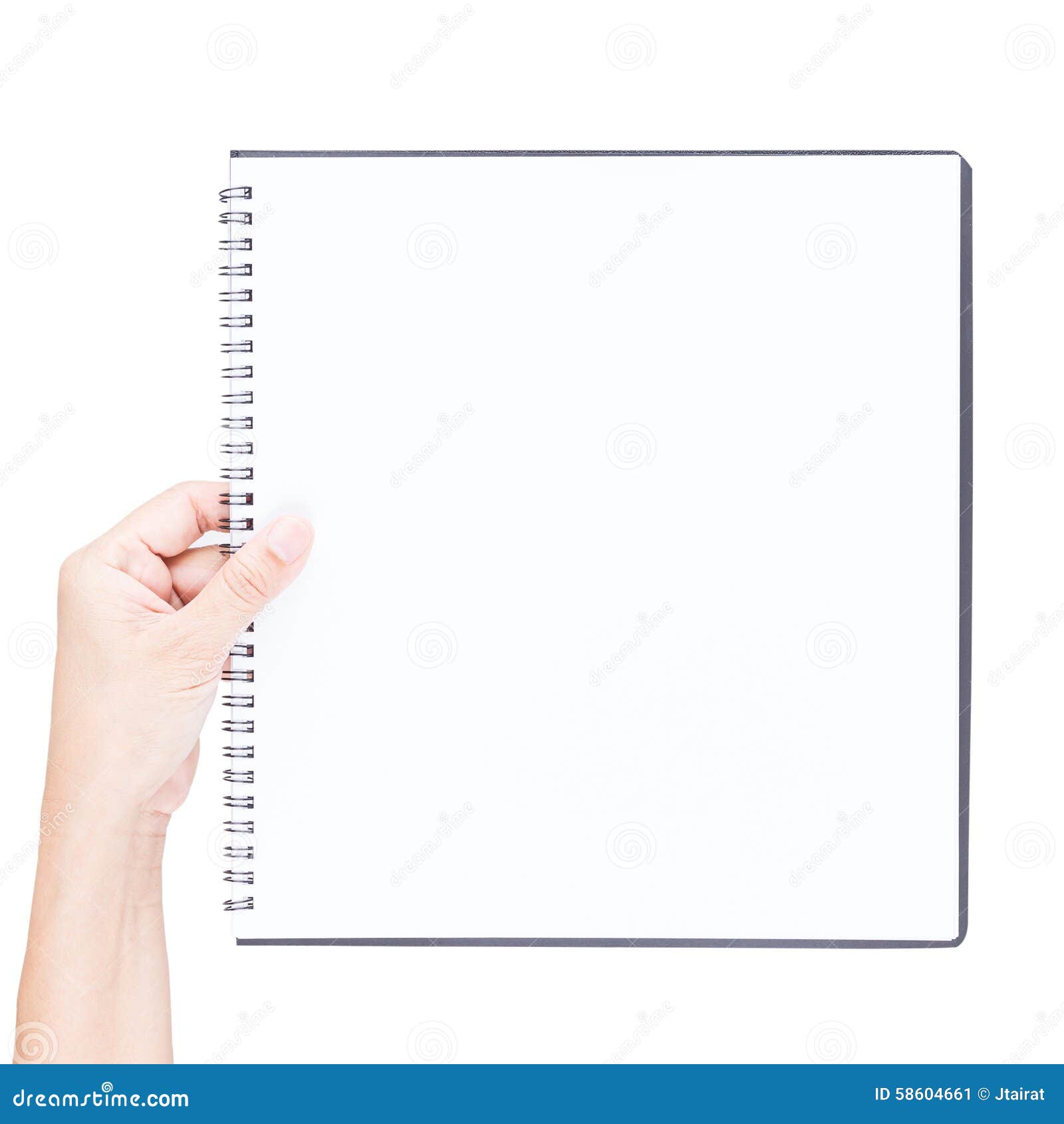 Black Notebooks Grip in Hand. Stock Image - Image of sheet, education ...