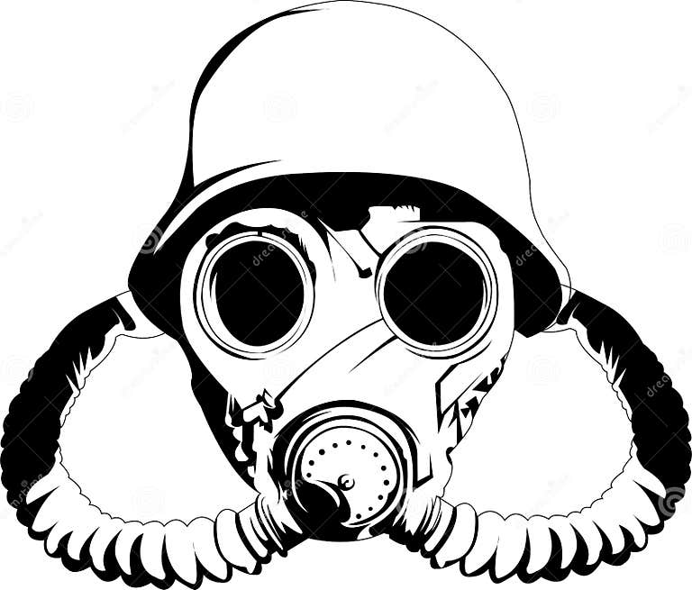 Black nuclear mask vector stock vector. Illustration of history - 155997211