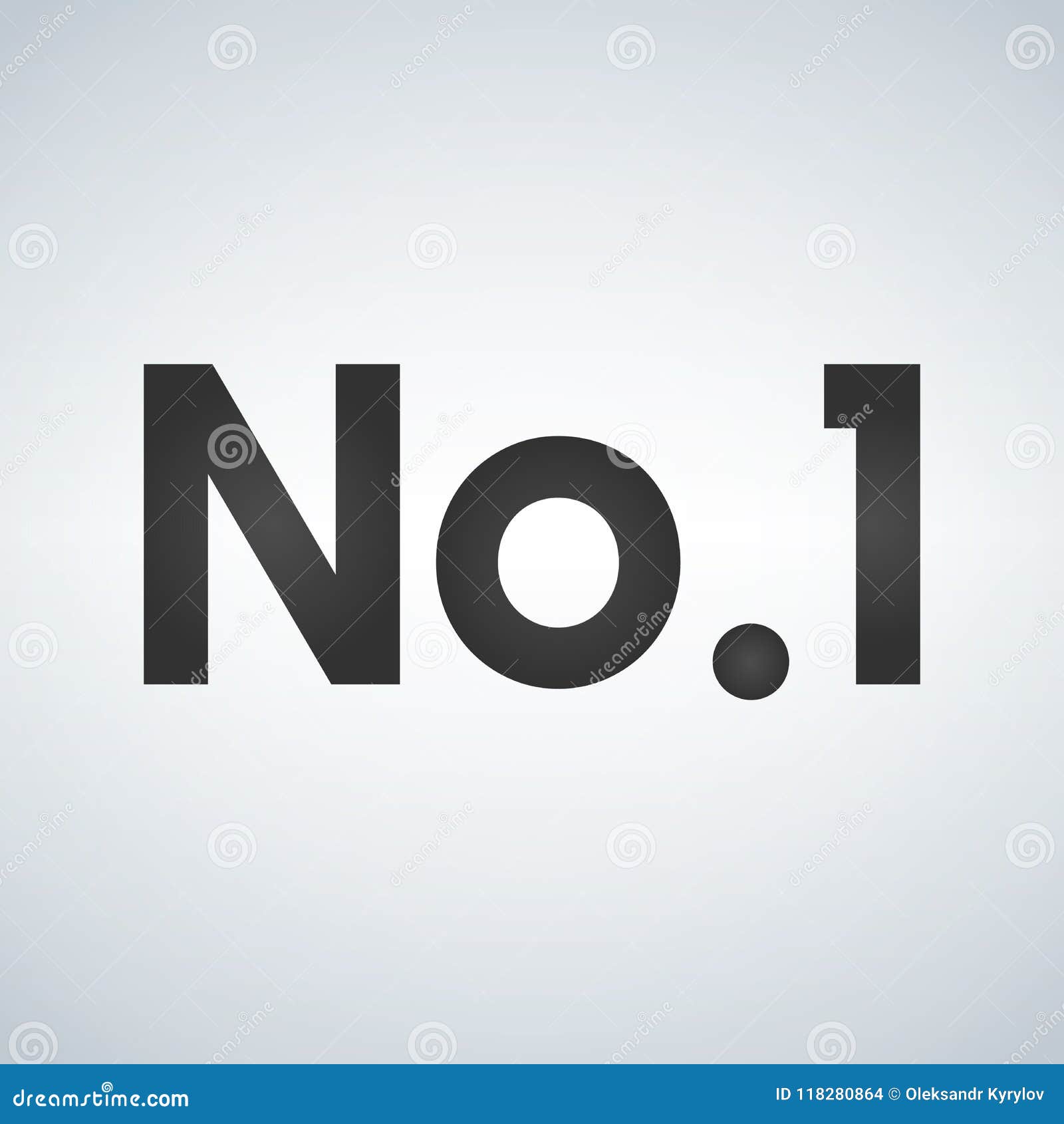 Black Number One Logo Template, Vector Illustrations Isolated on White ...