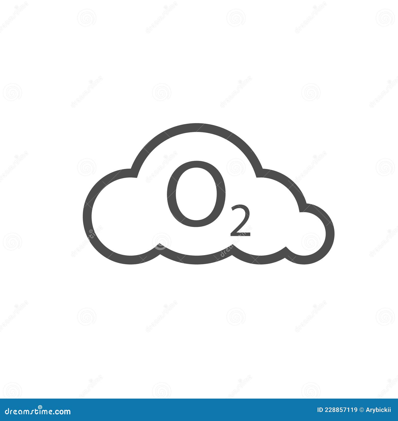 Black o2 cloud oxygen icon stock vector. Illustration of material ...