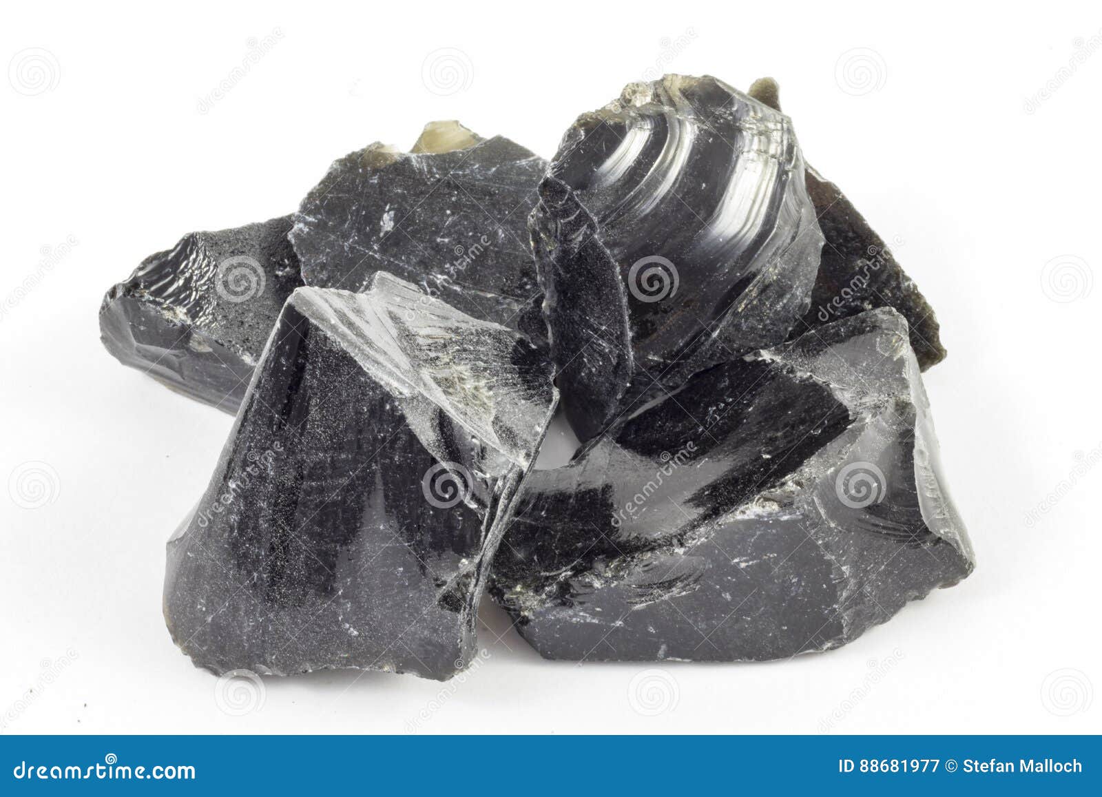 Black obsidian chunks stock image. Image of circle, chunks - 88681977