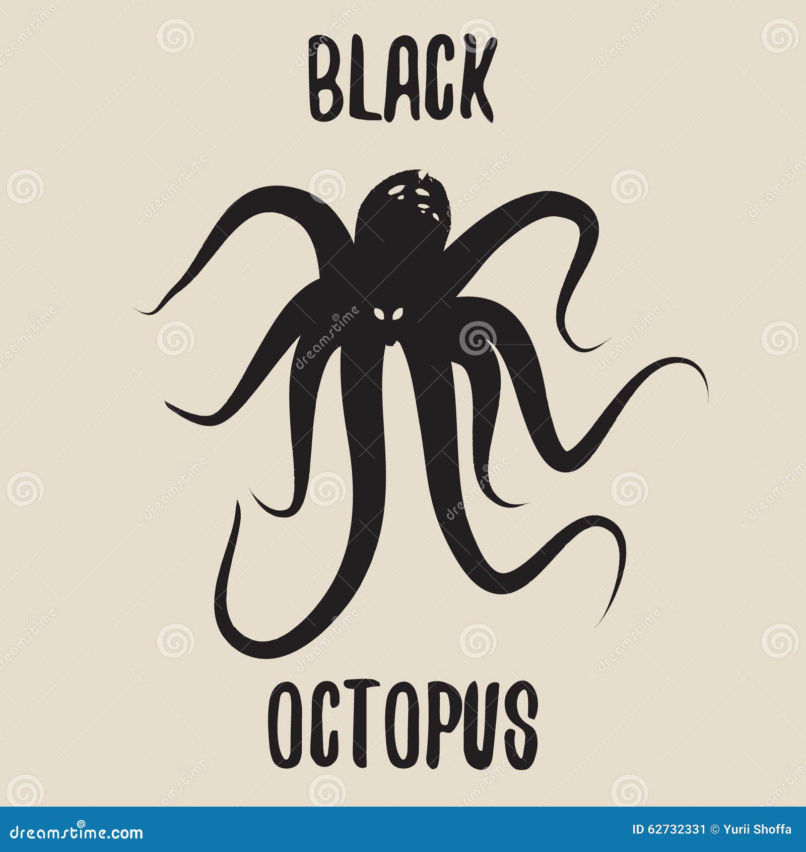 Octopus Hand Drawing Vintage Engraving Illustration On White Backgroud ...