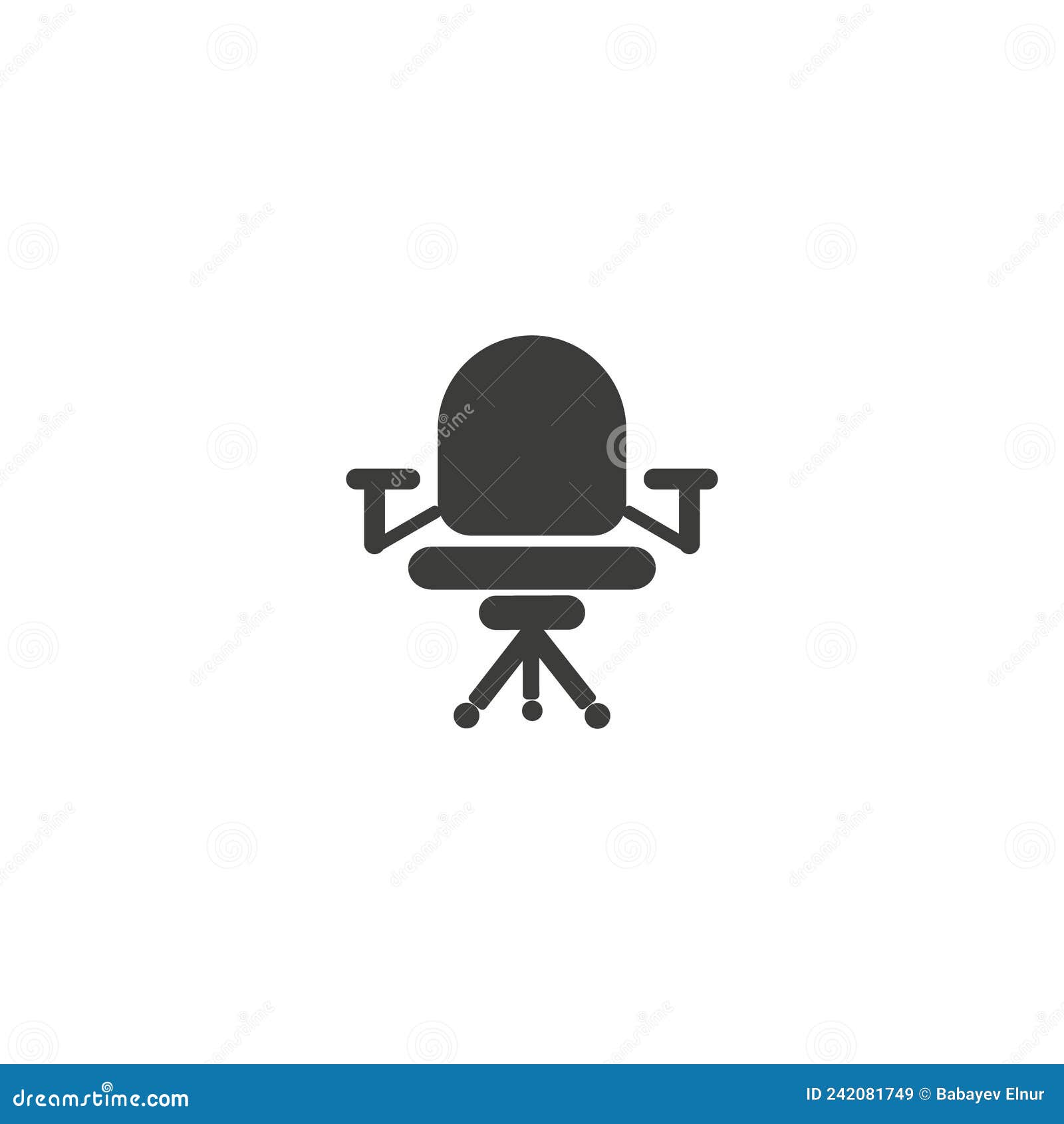 Black Office Chair Vector Isolated. Modern Leather Chair Stock Vector ...