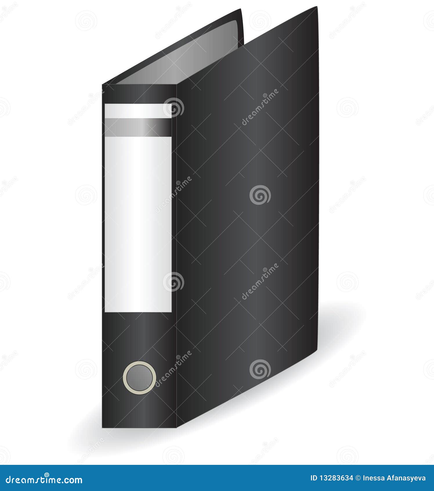 Black Office Folder for Papers Stock Vector - Illustration of fake ...